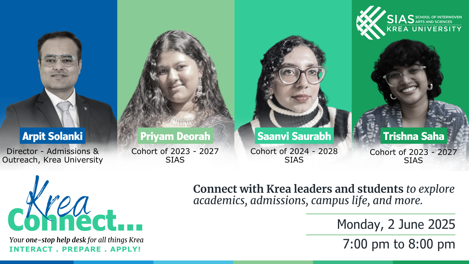 Connect with a connect with Krea leadership and students