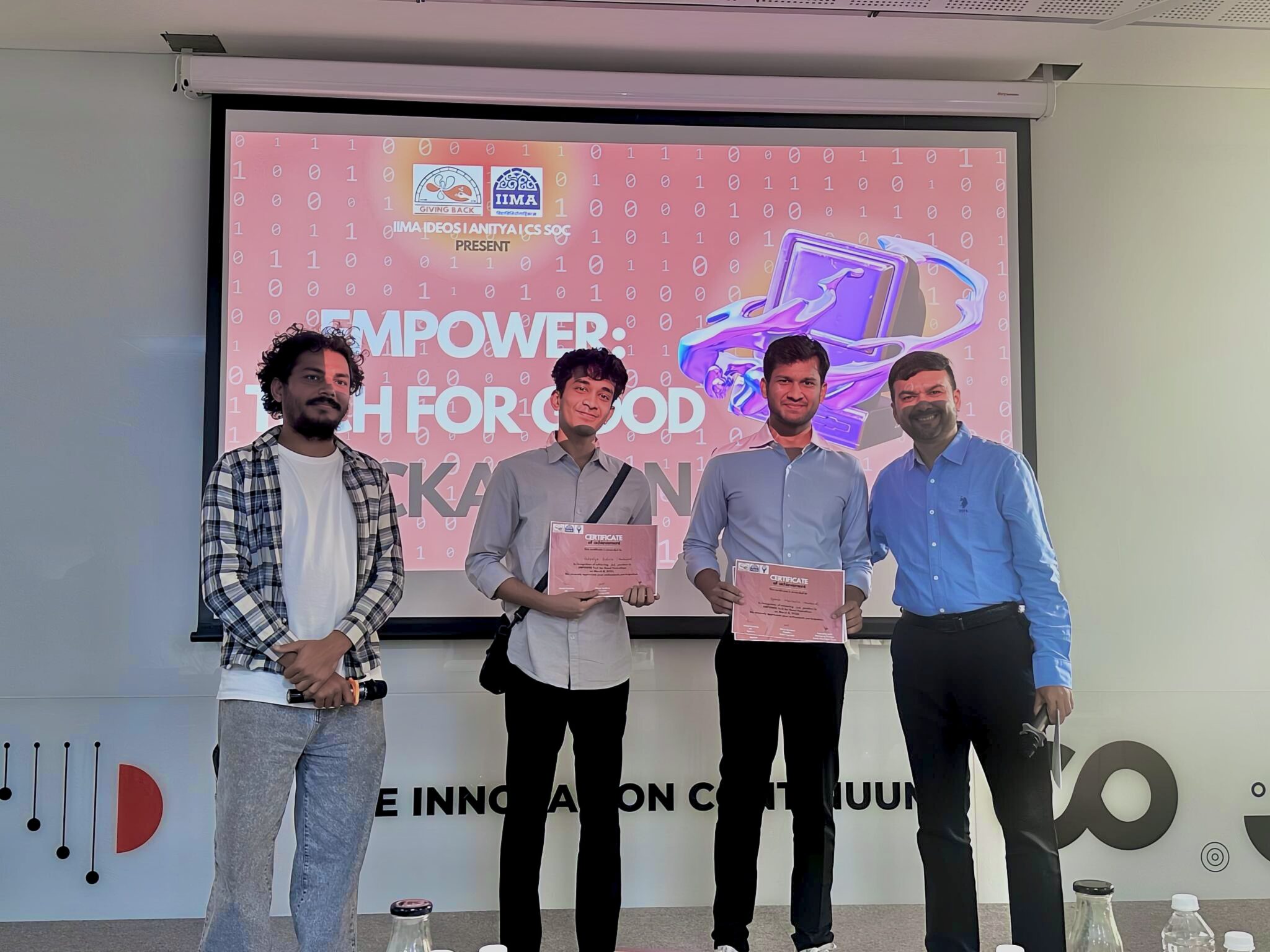 SIAS Students Sparsh Makharia, Vatsalya Betala, and Aarav Akali secure second place in EMPOWER ...